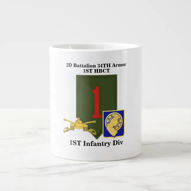 2nd Bn 34th Armor 1st Infantry div Jumbo Mug | Zazzle