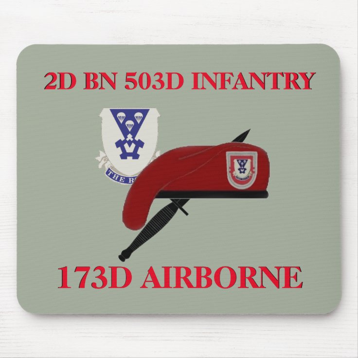 2ND BN 503D INFANTRY 173RD AIRBORNE MOUSEPAD | Zazzle