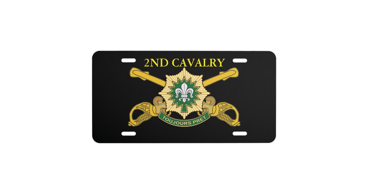 2ND CAVALRY LICENSE PLATE | Zazzle