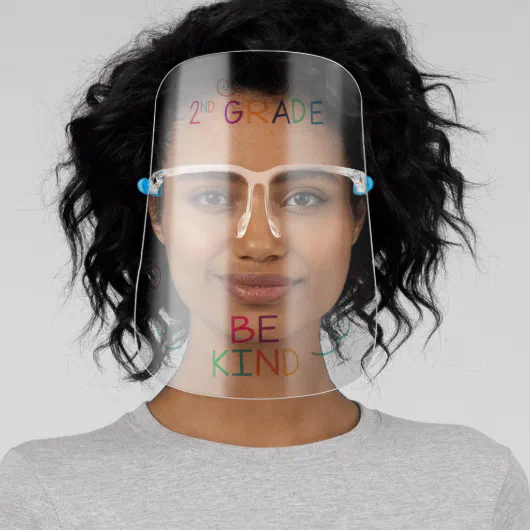 2nd Grade Be Kind Face Shield | Zazzle