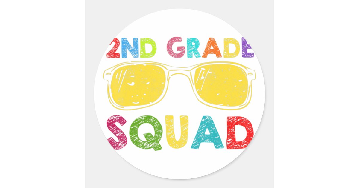 2nd Grade Squad Second Teacher Student Team Back T Classic Round ...