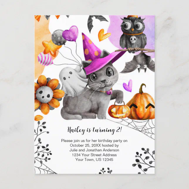 2nd Halloween Birthday Celebration Postcard | Zazzle