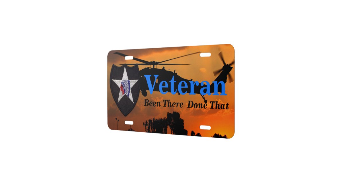 2nd Infantry Division veterans License Plate | Zazzle