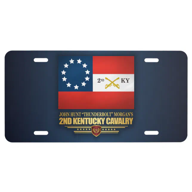 2nd Kentucky Cavalry CSA License Plate | Zazzle