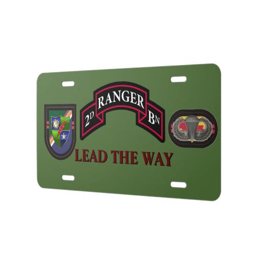 2ND RANGER BATTALION LICENSE PLATE | Zazzle