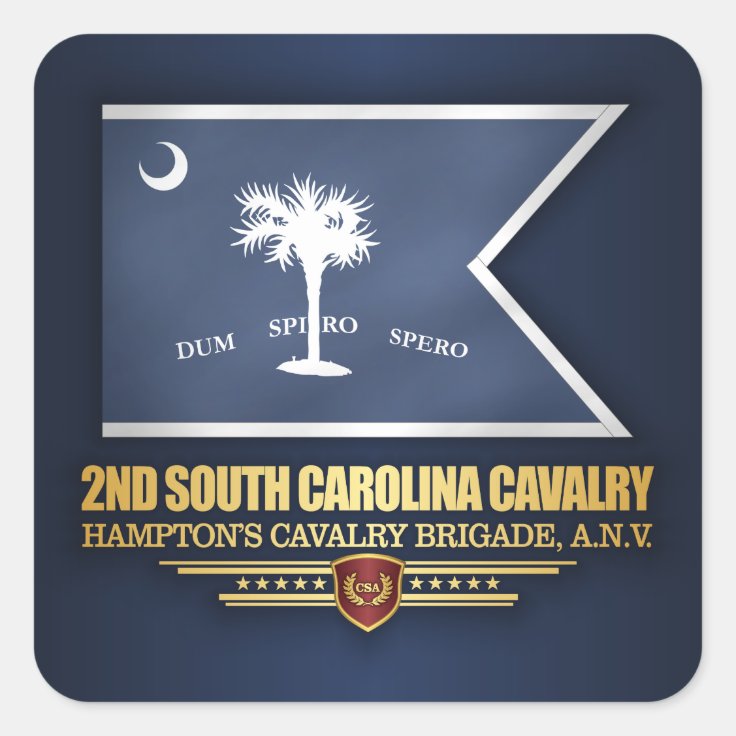 2nd South Carolina Cavalry Square Sticker | Zazzle