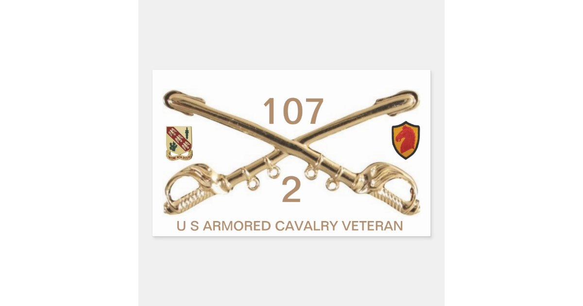 2ND Squadron 107th ACR Rectangular Sticker | Zazzle