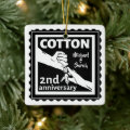 2nd Wedding anniversary couple holding hands Ceramic Ornament | Zazzle