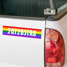 2QT2BSTR8 Too Cute To Be Straight Bumper Sticker | Zazzle