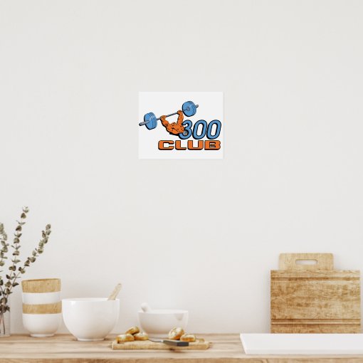 300 Club Weightlifting Poster | Zazzle
