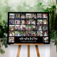 30 Photo Collage Grid - 2 Text boxes - black white Foam Board | Zazzle