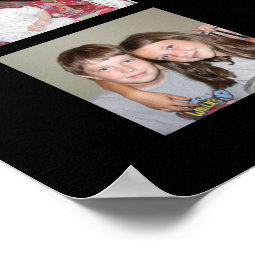 30 Photo Collage Grid - Text box - black white Poster | Zazzle