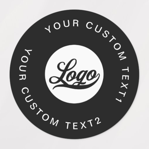 30 Waterproof Business Logo Water bottle Sticker | Zazzle