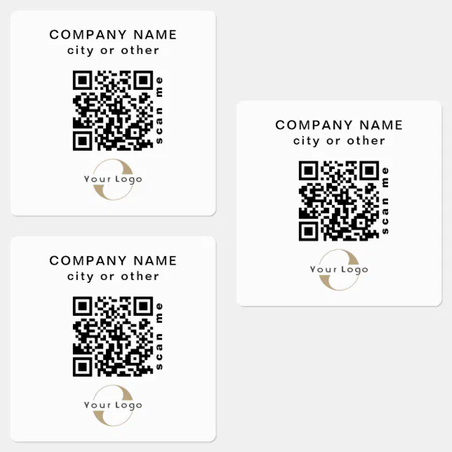 30 Waterproof Stickers Business QR code Laptop | Zazzle