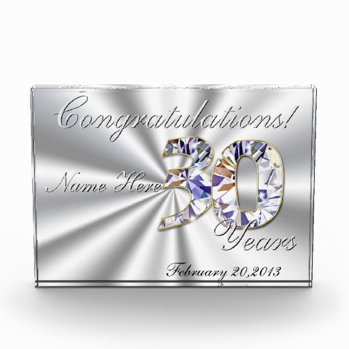 30 Year Congratulations Award | Zazzle