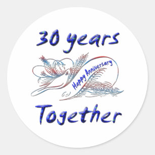 30th Anniversary Stickers | Zazzle