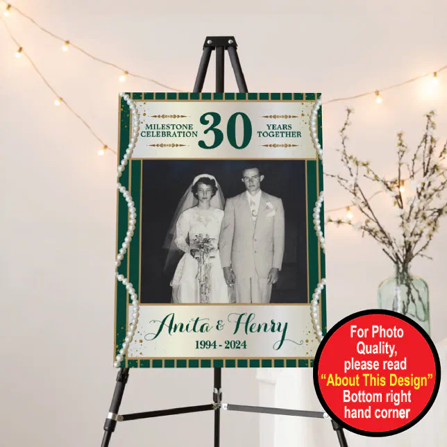 30th Anniversary Foam Board Welcome Sign | Zazzle