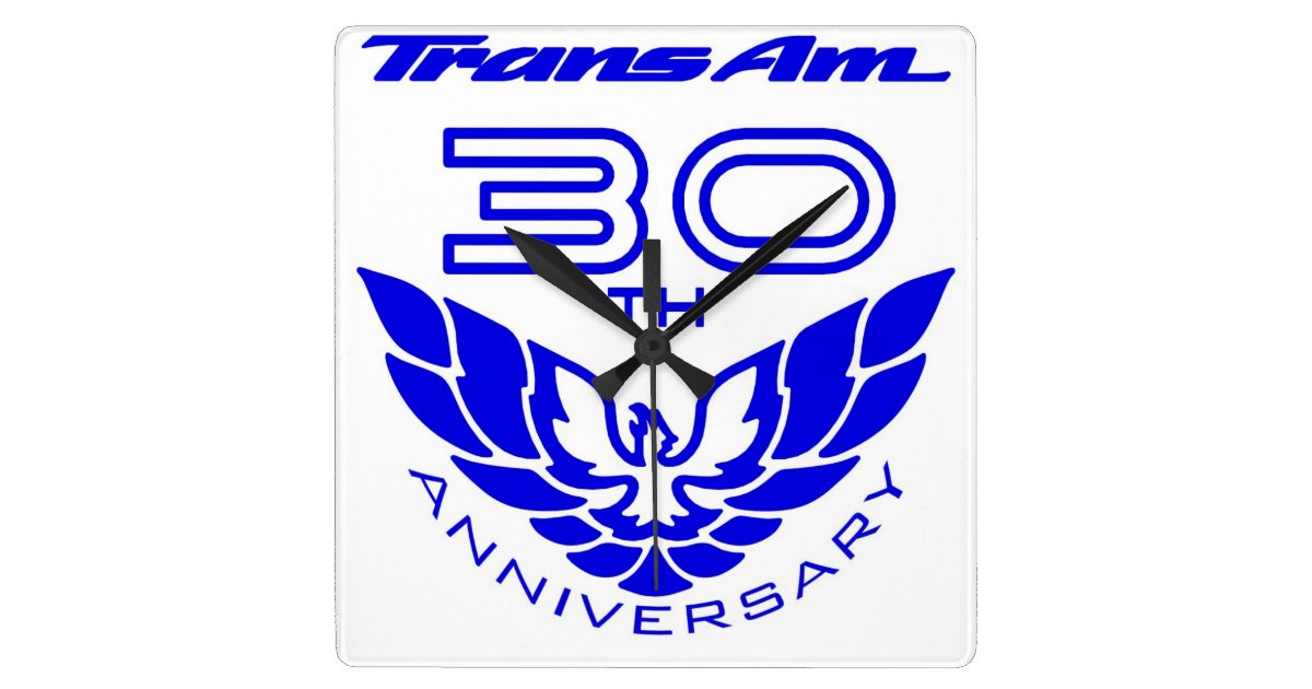 30th anniversary trans am clock | Zazzle