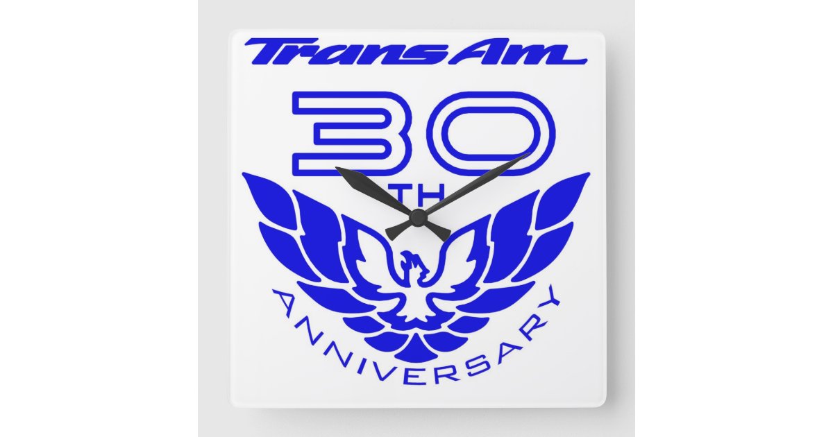 30th anniversary trans am clock | Zazzle