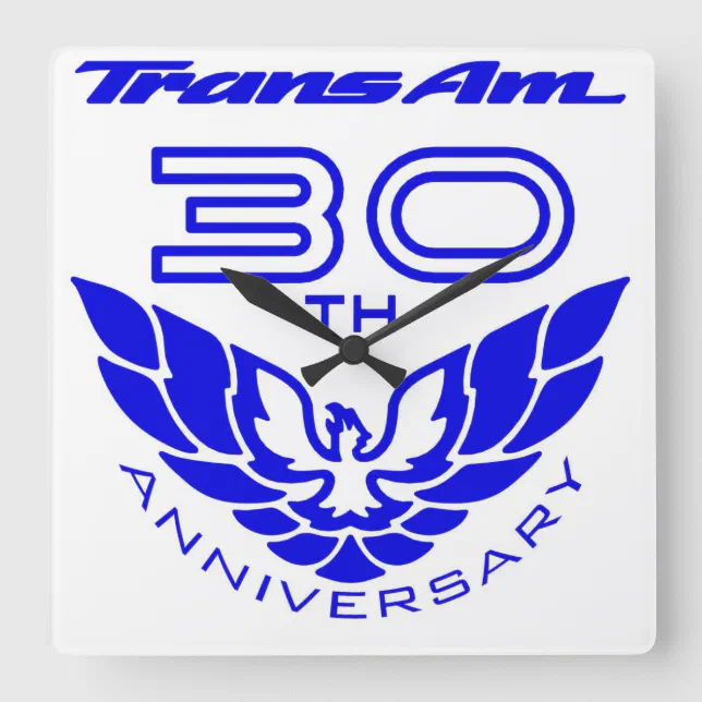 30th anniversary trans am clock | Zazzle