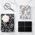 30th Birthday Black & White Number Pattern 30 Wrapping Paper Sheets ...