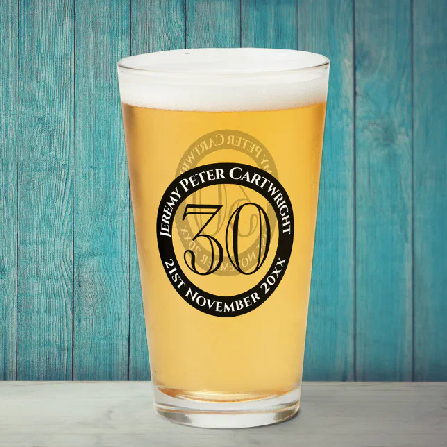 30th Birthday Celebration Glass | Zazzle