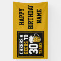 30th Birthday Cheers & Beers to 30 Years Banner | Zazzle