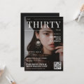30th Birthday Custom Photo Magazine Cover Unique Invitation | Zazzle