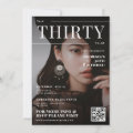 30th Birthday Custom Photo Magazine Cover Unique Invitation | Zazzle
