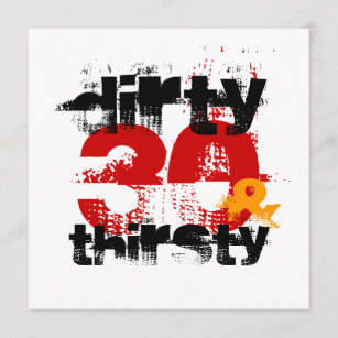 Thirsty 30 Birthday Invitations