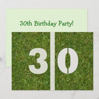 30th Birthday Football Party Invitation | Zazzle
