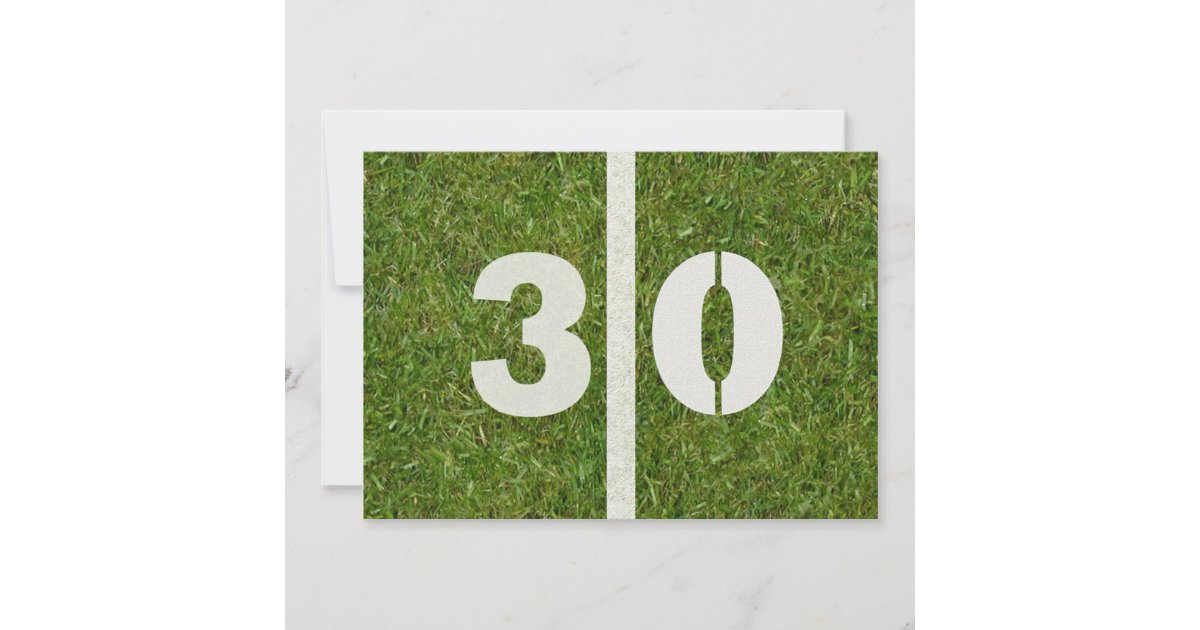 30th Birthday Football Party Invitation | Zazzle