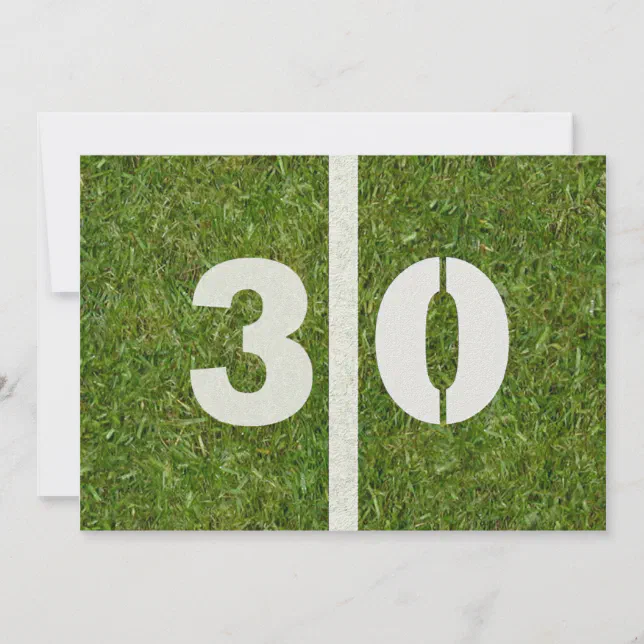 30th Birthday Football Party Invitation | Zazzle