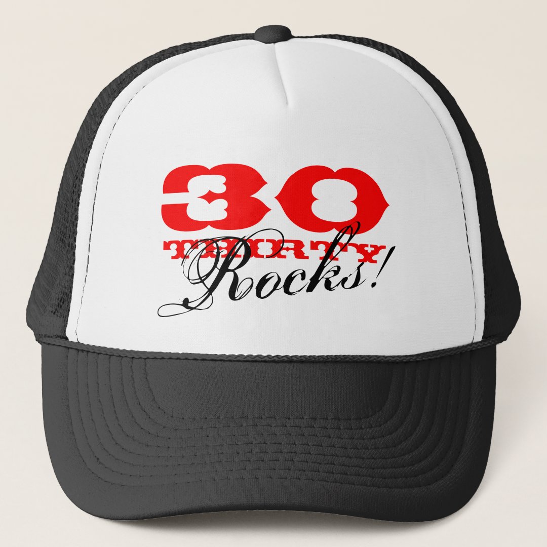 30th Birthday hat | Thirty Rocks! | Zazzle