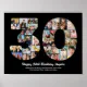 30th Birthday Number 30 Photo Collage Gift Poster | Zazzle
