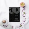 30th Birthday Oversized Thirty Script Black Gold Foil Invitation | Zazzle