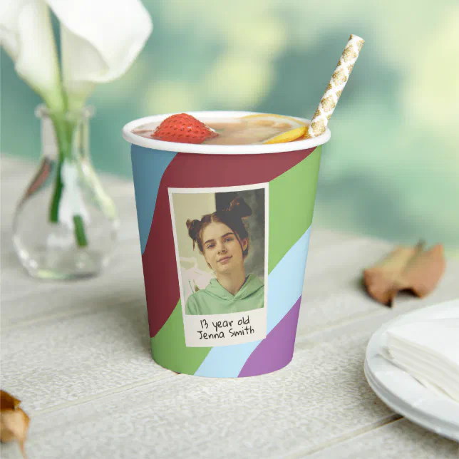 30th Birthday Party Thirty Flirty & Thriving Photo Paper Cups | Zazzle