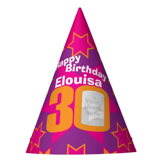 30th birthday personalized photo star name hat | Zazzle.com