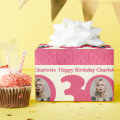 30th Birthday photo fun cream pink wrapping Wrapping Paper | Zazzle