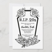 30th Birthday Rip 20s Roses Coffin Death Of Youth Invitation | Zazzle