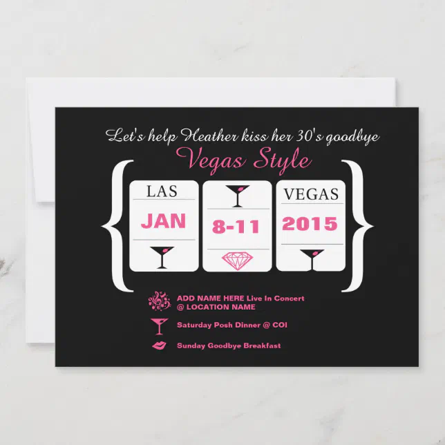 30th Birthday Slot Machine Invitation | Zazzle