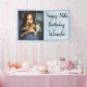 30th Blue Photo Happy Birthday Banner | Zazzle