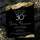 30th Class Reunion Budget Gold Black Invitation | Zazzle