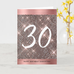 30th Happy Birthday Trendy Chic Card | Zazzle