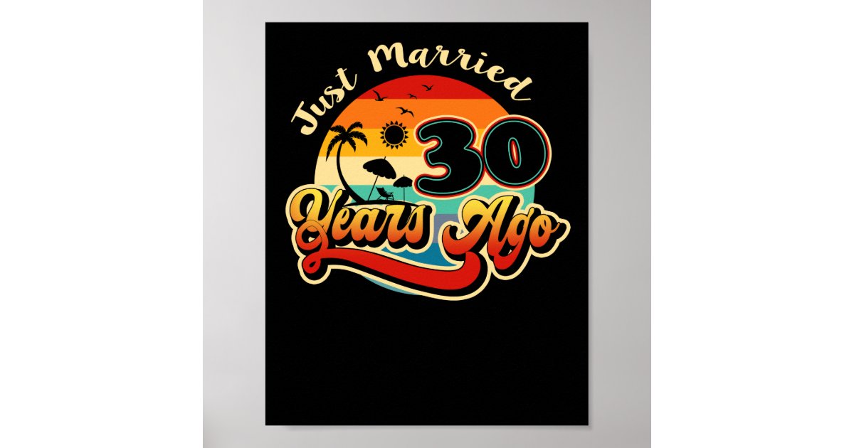 30th Wedding Anniversary Cruise Married 30 Years Poster | Zazzle