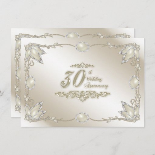 30th Wedding Anniversary Invitation | Zazzle