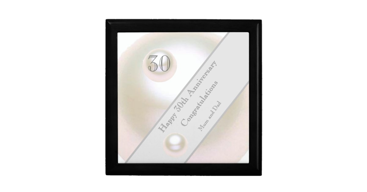 30th Wedding Anniversary Pearl Gift Box | Zazzle