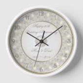 30th Wedding Anniversary Wall Clock | Zazzle