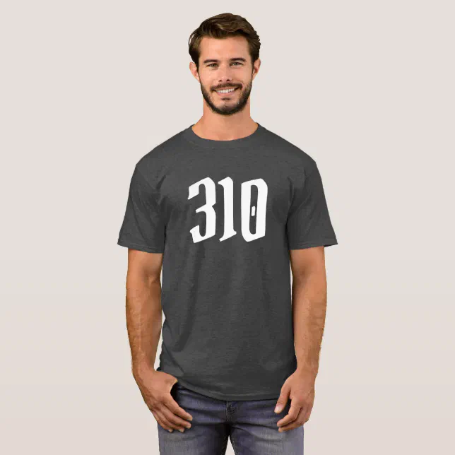 310 Area Code T-Shirt | Zazzle