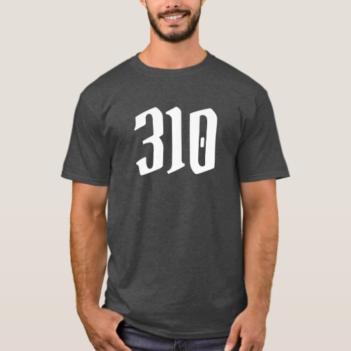 310 Area Code T-Shirt | Zazzle